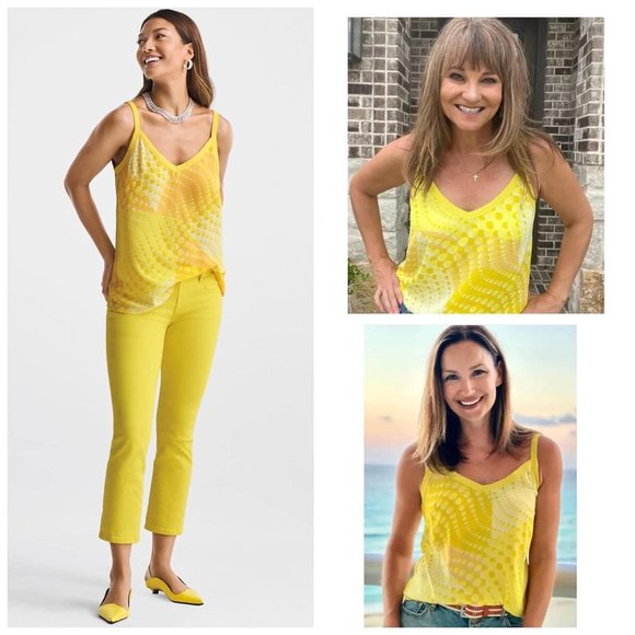 CAbi | Tops | Cabi 632 Sunbeam Cami Spring 223 Medium Euc | Poshmark